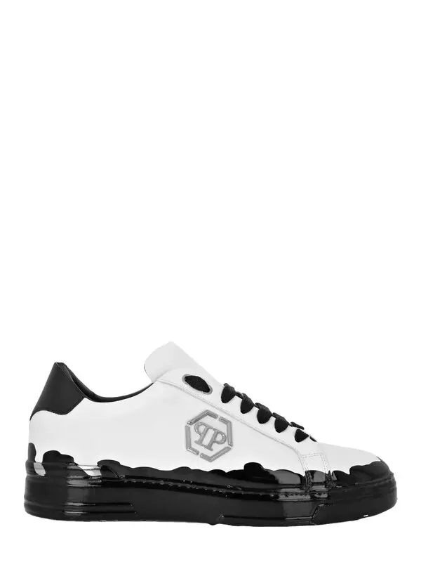 Philipp Plein Paint-splatter Low-top Sneakers - Black