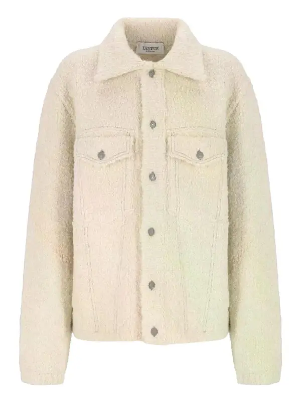 LANEUS Knitted Buttoned Jacket - Neutrals