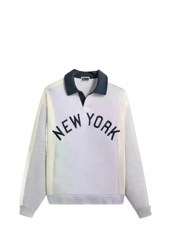 Kith X New York Yankees Nelson Panelled Rugby Sweatshirt - Grey