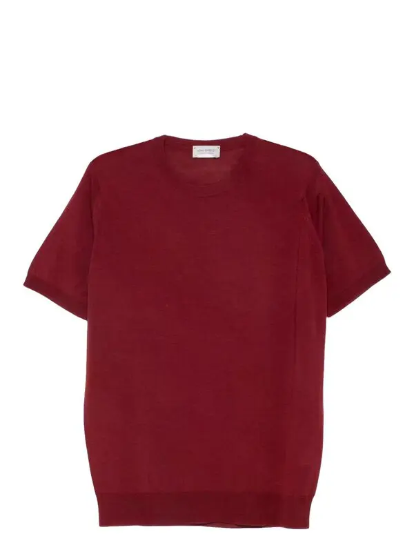 John Smedley Short-sleeve Crewneck Sweater - Red