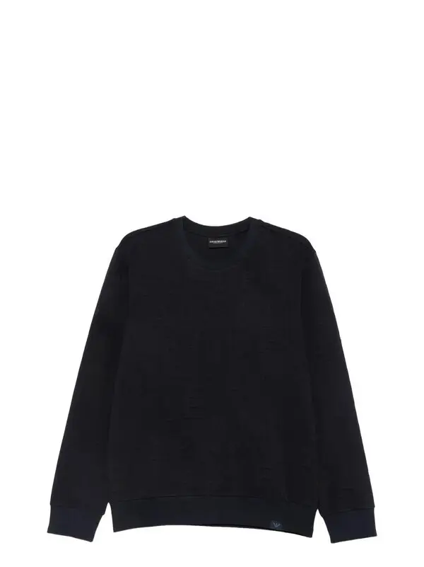 Emporio Armani Embossed Crew-neck Sweatshirt - Blue
