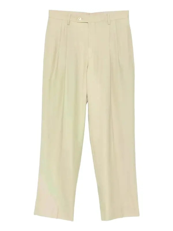 Auralee Pleated Tailored Trousers - Neutrals