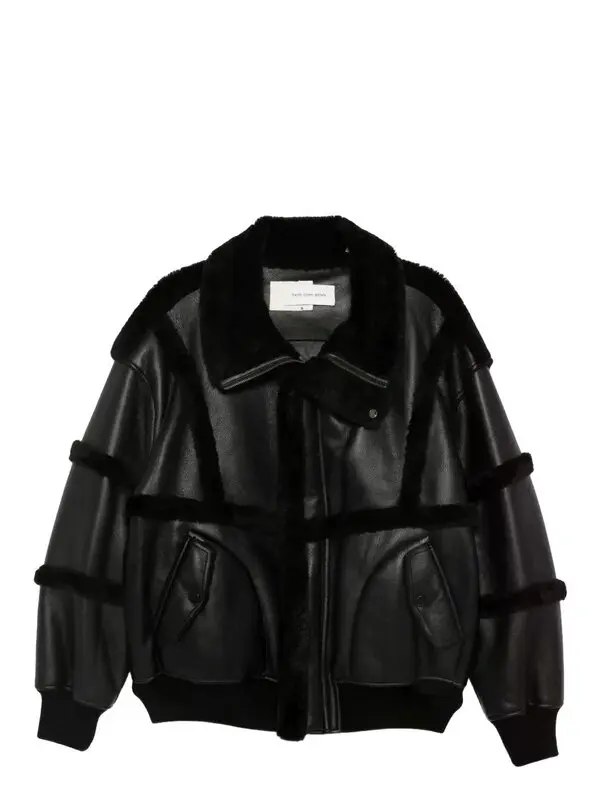 FENG CHEN WANG Reversible Shearling Jacket - Black