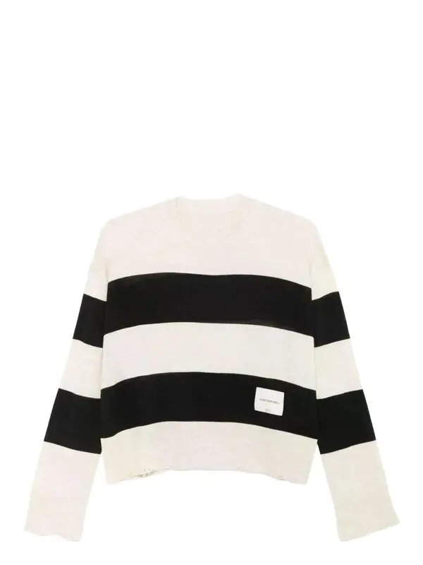 Laboratorio Capri Striped Knitted Sweater - White