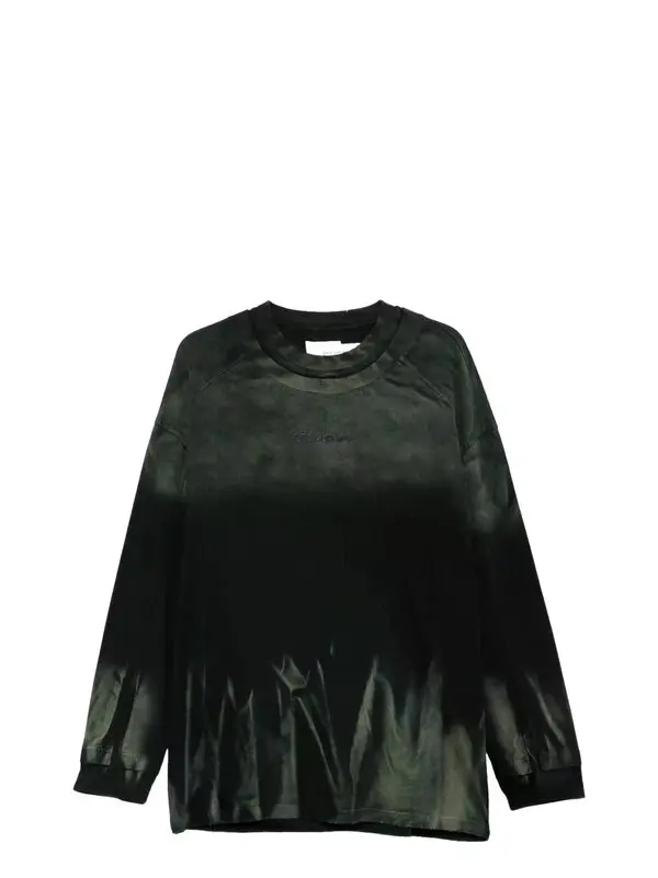FENG CHEN WANG Dip-dye Long-sleeved Sweatshirt - Green
