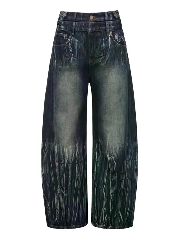 FENG CHEN WANG Washed-effect Jeans - Blue