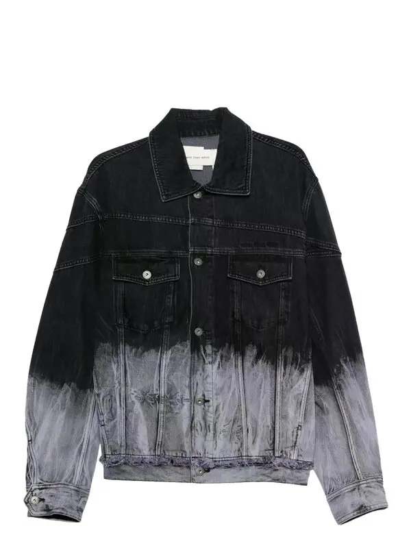 FENG CHEN WANG Dip-dye Denim Trucker Jacket - Black