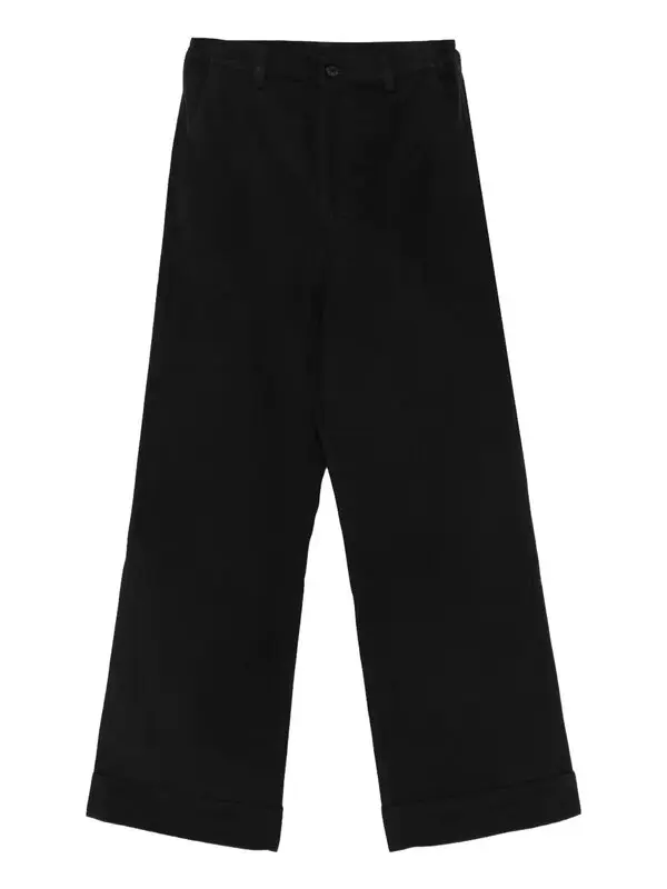 JOE CHIA Dooku Cuffed Straight Trousers - Black