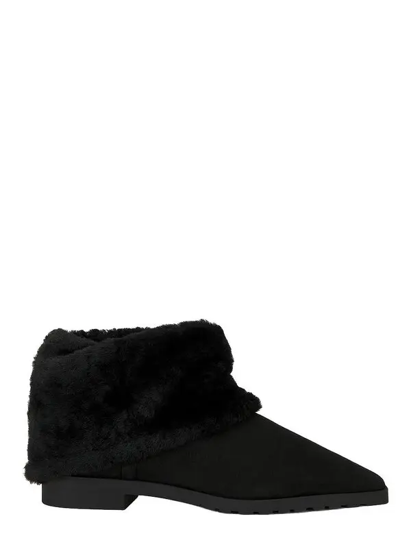 TOTEME Fold-down Shearling Boot - Black