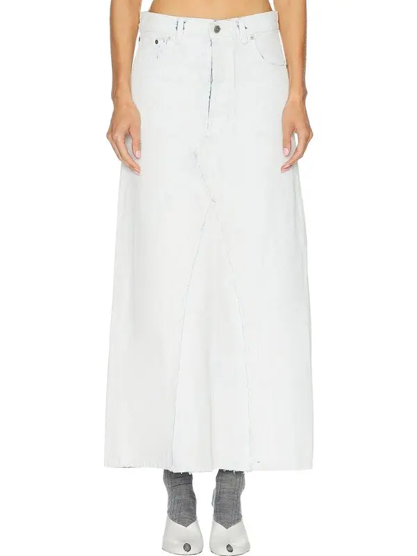 MAISON MARGIELA Denim Skirt - White Paint