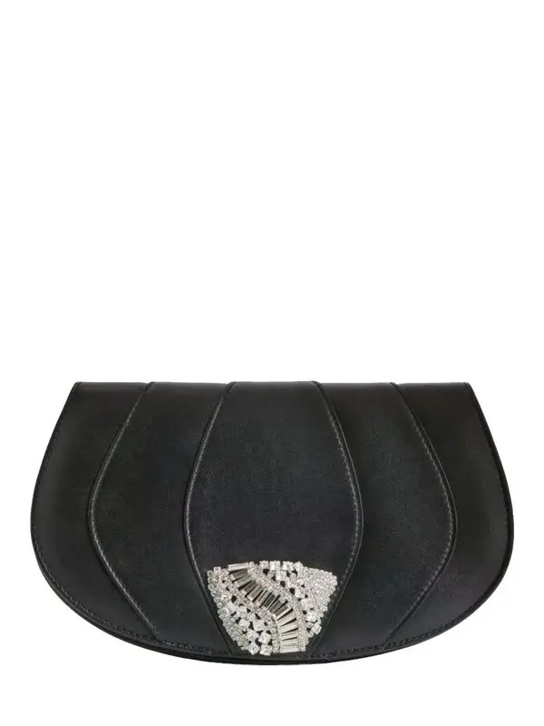 GIUSEPPE ZANOTTI Orbits Leather Clutch - Black