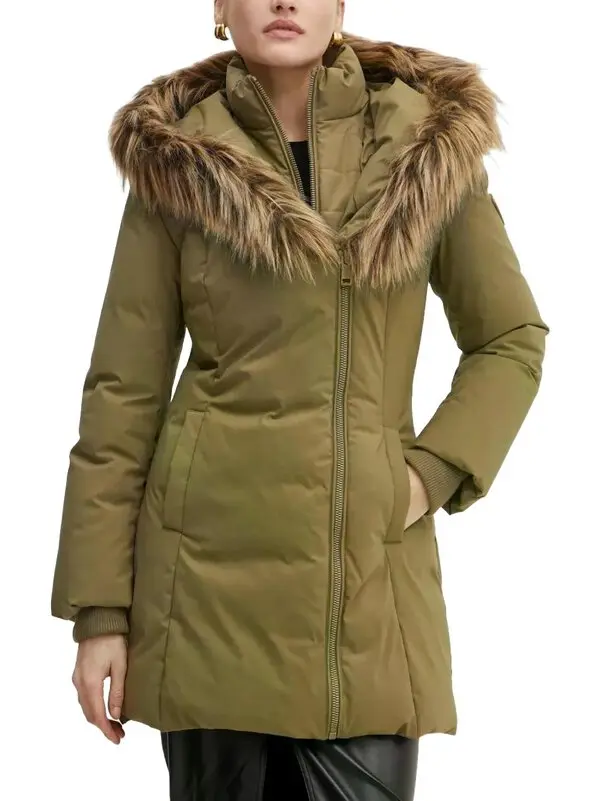 Guess Hooded Quilted Jacket - Green
