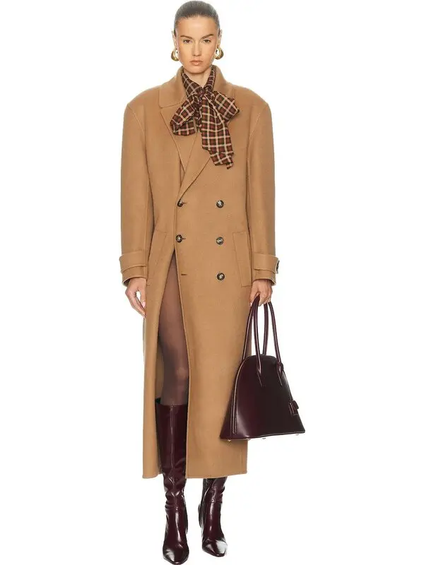 Saint Laurent Long Coat - Camel