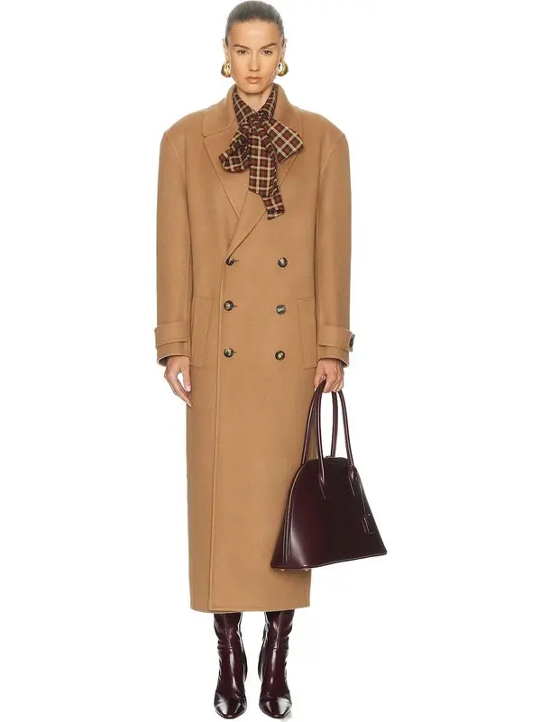 Saint Laurent Long Coat - Camel