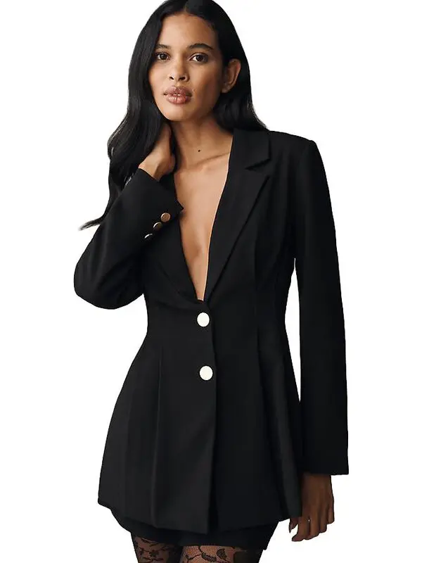 Maeve Hourglass Blazer Jacket - Black