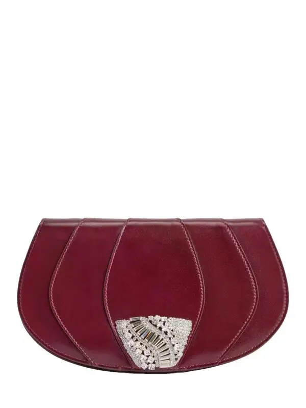 GIUSEPPE ZANOTTI Orbits Leather Clutch - Red
