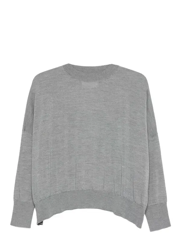 Laboratorio Capri Ribbed Crew Neck Sweater - Grey