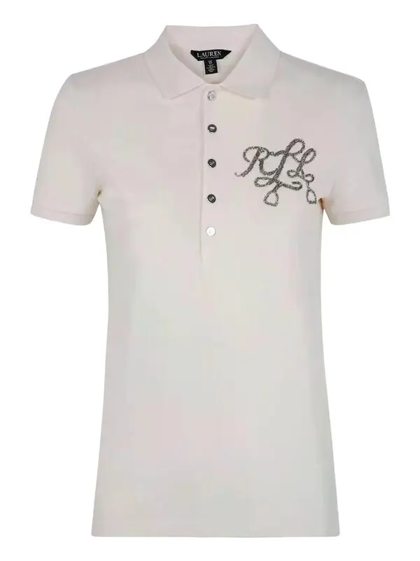 Ralph Lauren Logo-embroidered Polo Top - Neutrals