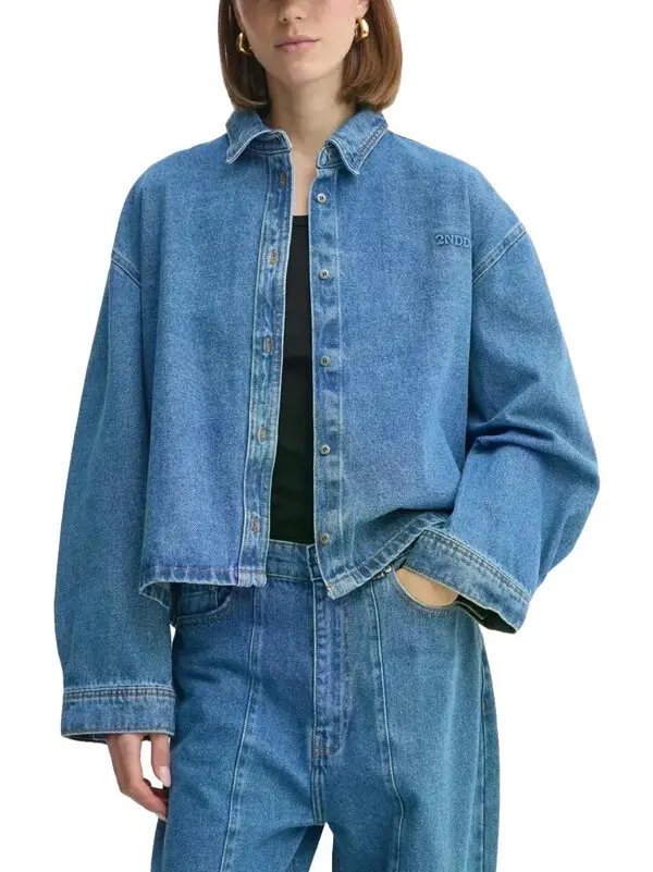 Day Birger Et Mikkelsen Logo-embossed Denim Shirt - Blue