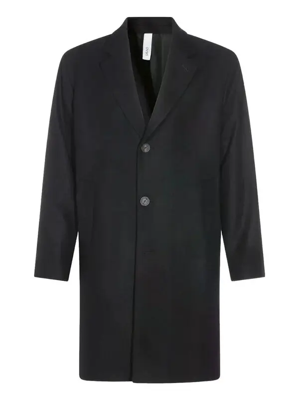 HEVO Single-breasted Wool-blend Coat - Black