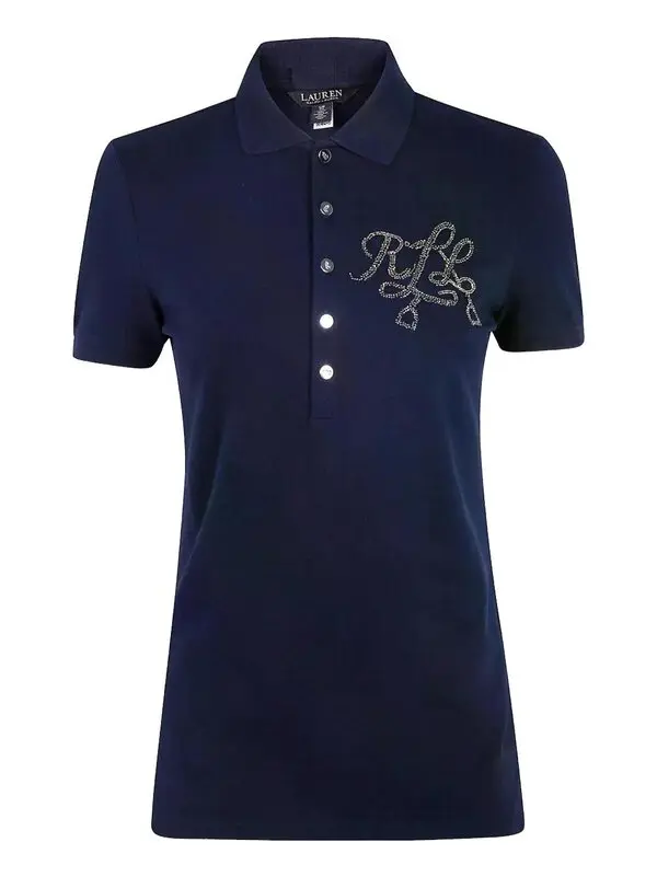 Ralph Lauren Logo-embroidered Polo Top - Blue