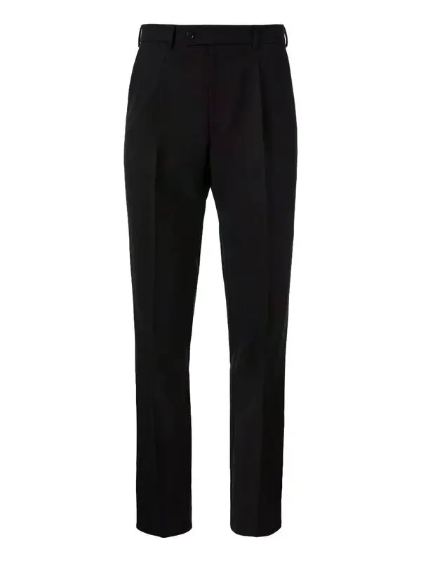 MEDEEA Pleat-detail Trousers - Black