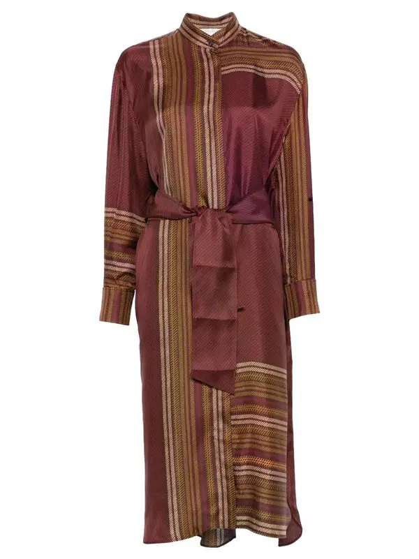 Max Mara Pietre Striped Midi Dress - Red