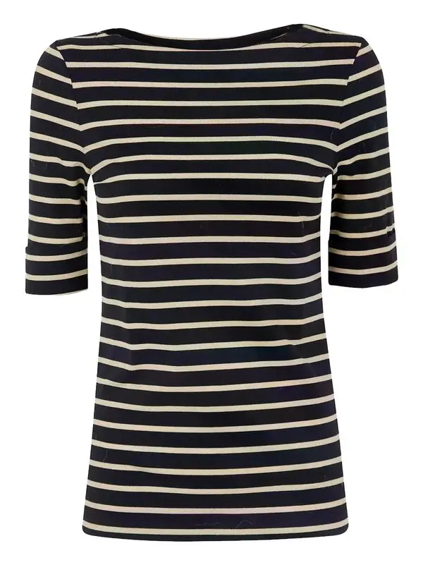 Ralph Lauren Striped Cotton T-shirt - Blue