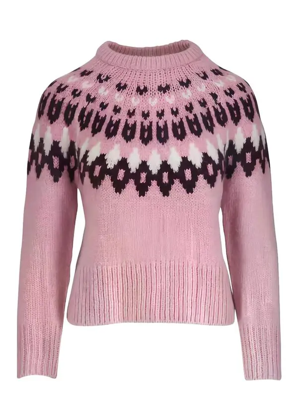 Veronica Beard Fairisle-pattern Sweater - Pink