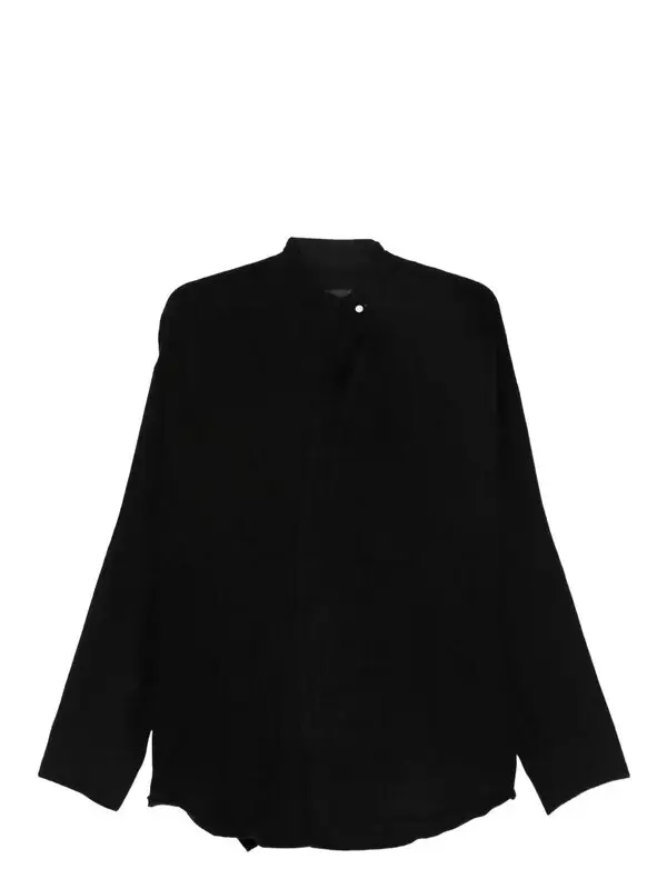 JOE CHIA Vare Wool Shirt - Black