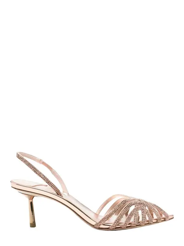 LE SILLA 60mm Metallic-finish Embellished Sandals - Pink