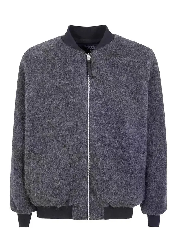 Comme Des Garçons Zip-up Bomber Jacket - Grey