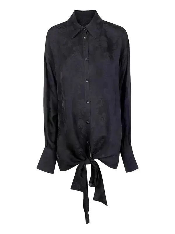 UMA WANG Jacquard Shirt - Black