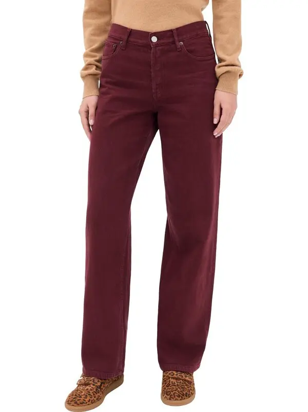 Still Here Everyday Jeans - Burgundy