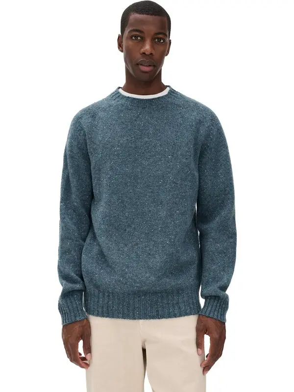Howlin' Terry Wool Crew Neck Sweater - Denim Storm