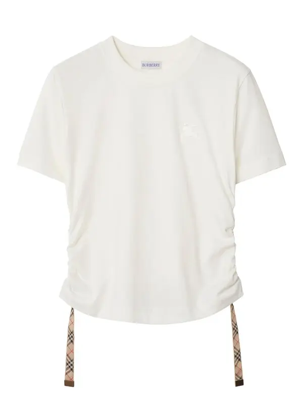 Burberry Cotton Gathered T-shirt - White