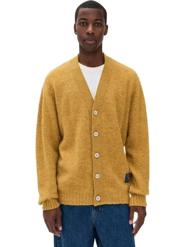 Howlin' Shaggy Bear Wool Cardigan - Gold