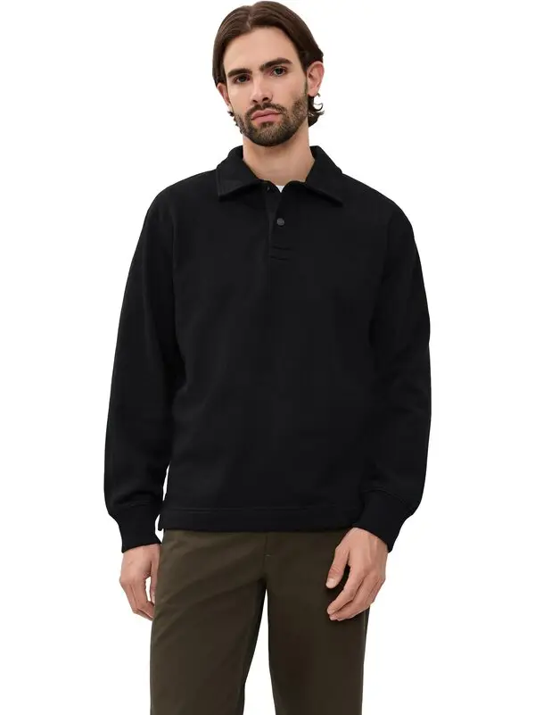 Reigning Champ Mid-weight Terry Rugby Standard Sweater - Black