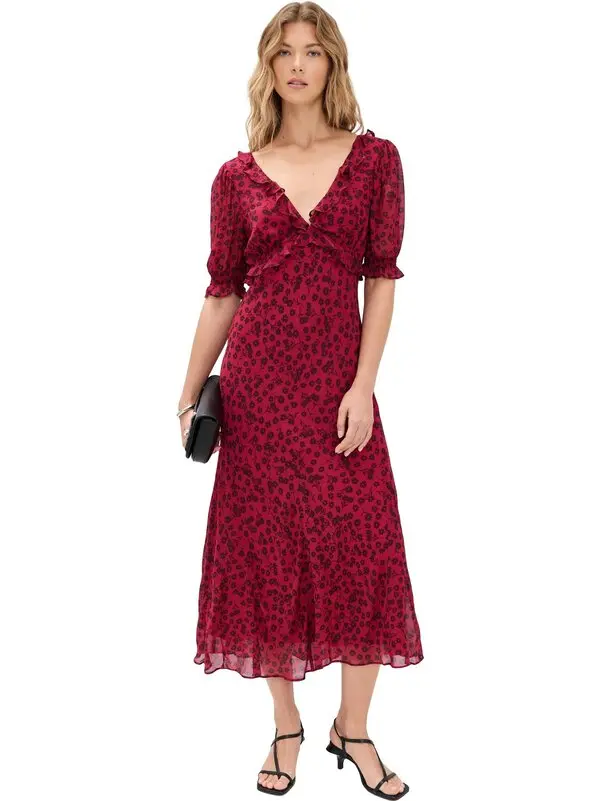 Rails Annmarie Floral Print Maxi Dress - Carmine Daisies