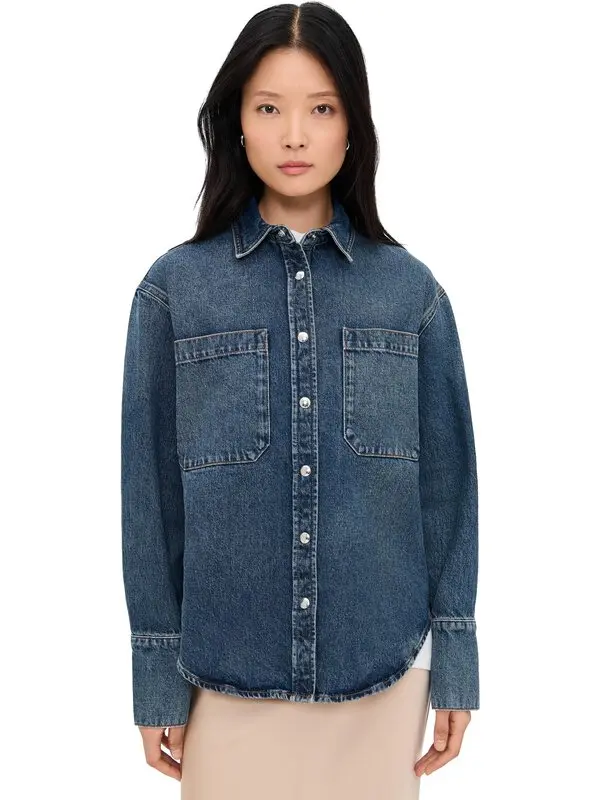 ANINE BING Dante Denim Shirt - Blue