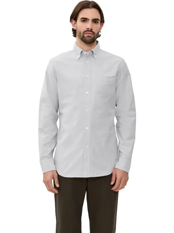 Reigning Champ Cotton Oxford Windsor Standard Shirt - Light Grey