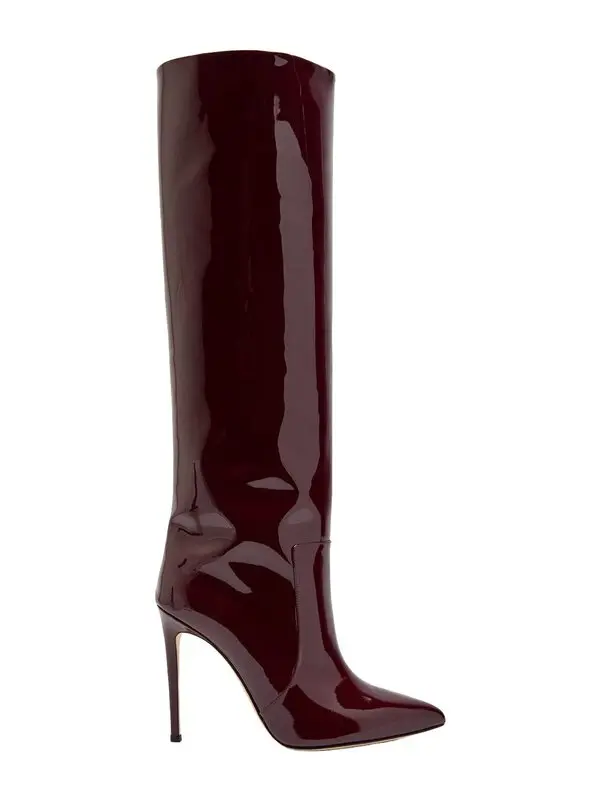 Paris Texas Stiletto Patent Leather Knee-high Boots - Burgundy