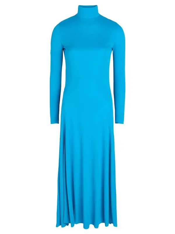 Alaïa Heart Cut-out Crepe Midi Dress - Turquoise