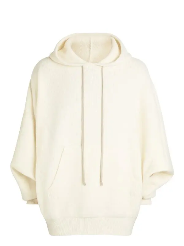Rick Owens Hooded Wool-blend Jumper - Cream