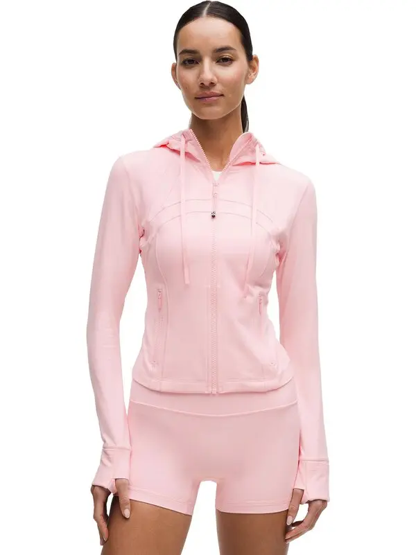 Lululemon Define Cropped Hooded Jacket - Pink Pearl