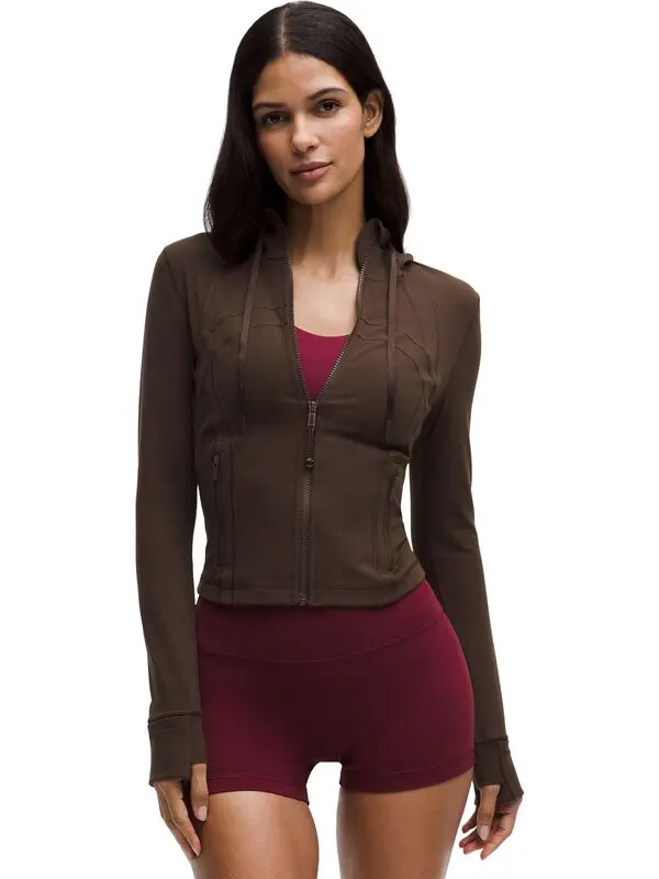 Lululemon Define Cropped Hooded Jacket - Walnut Crunch