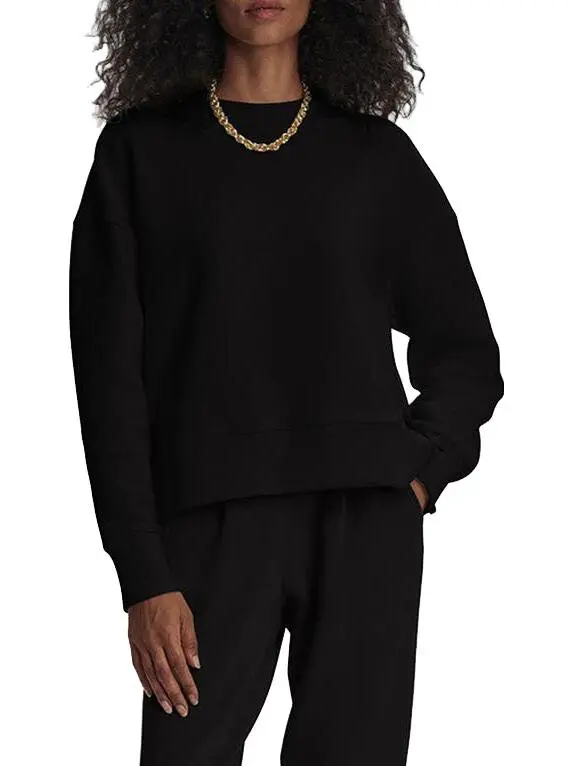 Varley Addelyn Ottoman Rib Sweatshirt - Black