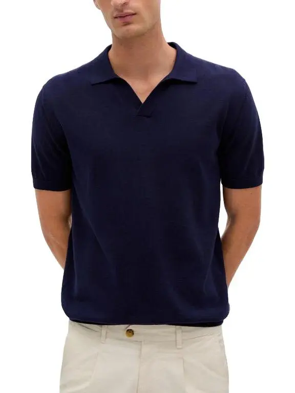 SCALPERS Icon Moller Polo Tricot - Dark Navy