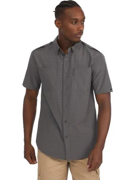 ECKO UNLTD. Hematite Short Sleeve Woven Shirt - Magnet