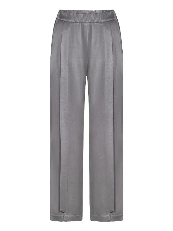 UNTITLED IN MOTION Pluos Relaxed-fit Silky Trousers - Graphite